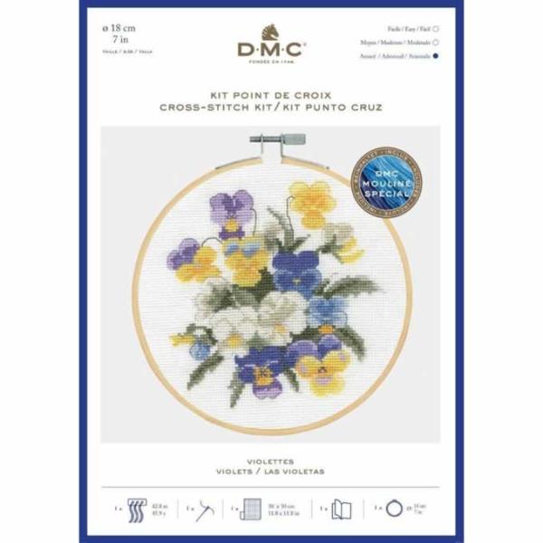 キット内容：DMC２５番ししゅう糸（フランス製/8mカセ巻）・刺しゅう布アイーダ14カウント(55目/10ｃｍ）・ししゅう針 1本・図案/説明書フランス語英語スペイン語刺しゅう枠18ｃｍ付出来上がりサイズ：約18ｃｍ<br>&l...