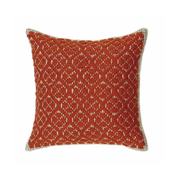 リネンクロスでつくる、可愛い連続模様 オリンパス ハリノオト　こぎん刺しキット ピンクッション　四つ葉つなぎ　赤れんがキット内容：オリムパスNo.3500リネンクロス（麻100%）・こぎん糸（綿100%）・こぎん針・図案付説明書・裏布・綿付...