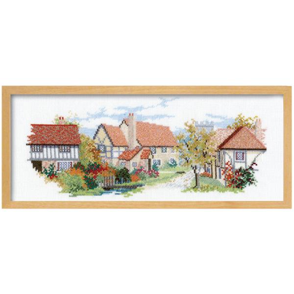 キット内容：刺しゅう布 Ｎｏ．3800布アイーダ刺しゅう糸・クロス針・カラー「図案付き説明書　出来上がりサイズ：刺しゅう部分約34ｃｍＸ約14ｃｍ額Ｗ-47　別売り額サイズ 外形26.3Ｘ32.3ｃｍ<br><br>...