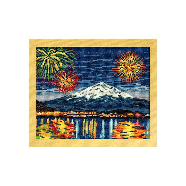 キット内容：刺しゅう布No.3000（ジャパクロス中目）（綿100％）・25番刺しゅう糸・クロス刺しゅう針・カラー図案付き説明書額外径：41ｃｍ×48.2ｃｍ額内径：36.6ｃｍ×43.8ｃｍマット紙内径：29ｃｍ×36.5ｃｍ 額別売り　...