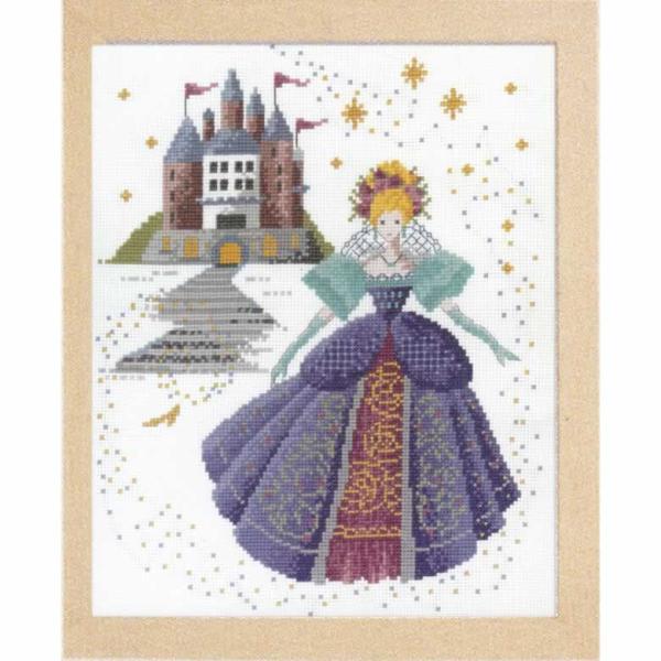 キット内容：刺しゅう布（ジャバクロス細目　　32オフホワイト　綿100％）・25番刺繍糸　（綿100％）　7521のみシャイニーリフレクターラメ刺繍糸（キュプラ63％ポリエステル37％）・クロス針・カラーズ図案付き説明書出来上がりサイズ：額...