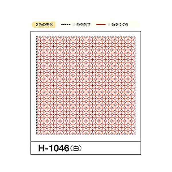 お好きな刺し子糸で刺していただけます。出来上がり寸法：約縦34cmx横34cmパック内容：晒木綿・説明書必要な刺し子糸（20ｍ）の目安：6かせ（刺し子部分2かせ、くぐる部分4かせ）備考：図案は布にプリント済み。仕立て済みではありません。糸は...