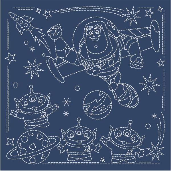 花ふきんディズニーサイズ：約34ｃｍ×34ｃｍ刺しやすい晒木綿リハビリにも教材にも最適個別包装で清潔分かりやすい刺し順入り図案<br><br>[刺し子・こぎん][花ふきん][花ふきんキャラクター][JAN: 4971...