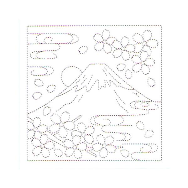 サイズ：約縦34cm×34cm刺しやすい晒木綿。リハビリにも教材にも最適。個別包装で清潔。分かりやすい刺し順入り図案。<br><br>[刺し子・こぎん][花ふきん][花ふきん][JAN: 4971451332032]