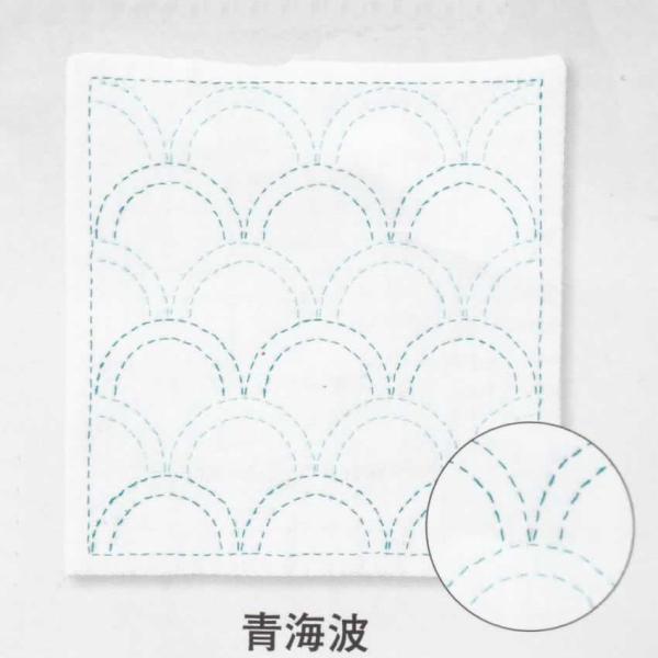 キット内容：防臭ガーゼ（綿１００％/スリット糸ミューファン使用）25番刺繍糸（綿１００％）刺し子針　作り方説明書水で消える図案プリント済み3重ガーゼの贅沢使用抗菌防臭機能あり日本製出来上がりサイズ：約　タテ20cmX横20cm用意するもの:...