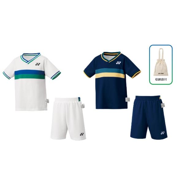 メーカー名：ヨネックス（YONEX）商品名：キッズTシャツ/ハーフパンツセット品番：48000K（J90サイズ、J100サイズ）　48001J（J110サイズ）カラー：ホワイト、インディゴマリンサイズ交換等、お客様都合でのキャンセルや交換、...