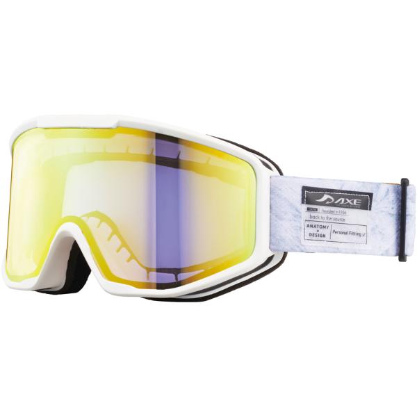 アックス AXE ゴーグル AX800-WCM ダブルレンズ くもり止め加工 大型メガネ対応 ヘルメット対応 紫外線 スノーボード ウィンタースポーツ 雪山 ゲレンデ フィット感  AX800WCM GO　スキー　一人一人の顔に自然とフィッ...
