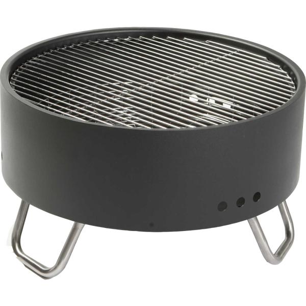 エープラス a+ リボルバー  REVO17　アウトドア　ファイヤーピットはもちろん、BBQ、サイドテーブルにも!付属のグリルやオプションのパエリアパンも使えます。バンブーテーブル付属で、テーブルとしても。