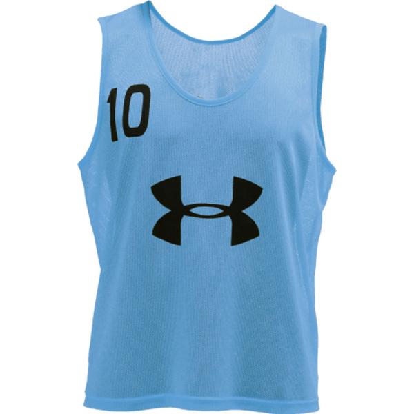アンダーアーマー UNDER ARMOUR UA チーム ナンバー ビブス 10枚セット メンズ ゼッケン 部活動 クラブ 練習 トレーニング 学校 体育 吸汗 番号付き イベント ブランドロゴ入り  1295510 136　サッカー　2か...