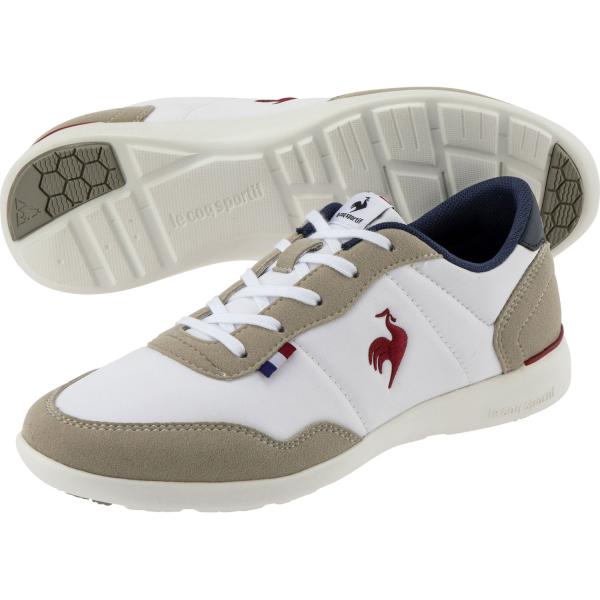 ルコックスポルティフ le coq sportif ラ セギュール III ワイド LA SEGUR ホワイト/ネイビー/レッド レディース シューズ 靴 スニーカー フィット感 軽量 消臭 通勤 通学 薄底  QL3VJC07WN　[スタ...