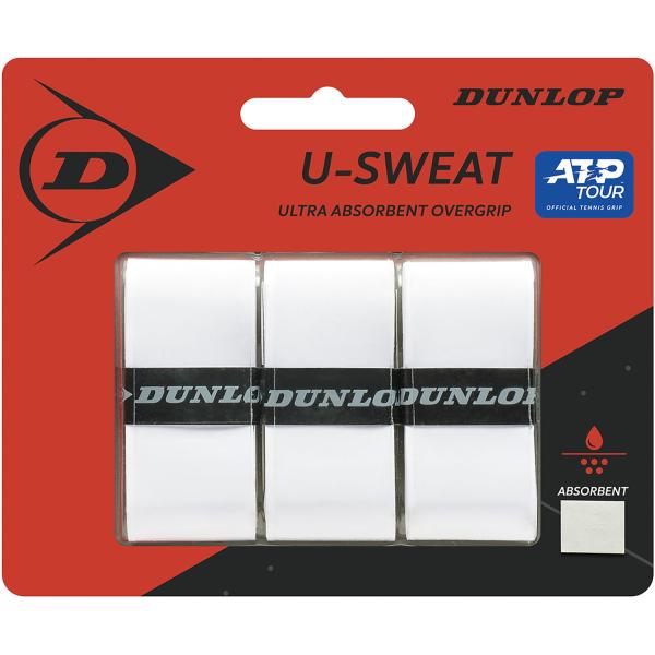 ダンロップ DUNLOP オーバーグリップ ドライタイプ 3本入  U-SWEAT 3PCS  DTA2041 003　テニス　吸水性に優れたソフトなオーバーグリップ。