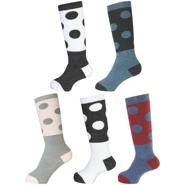 ノースピーク north peak 2足組 JUNIOR SOCKS  MP690 AST　スノーボード 　カラーはアソート。(水玉デザイン。)