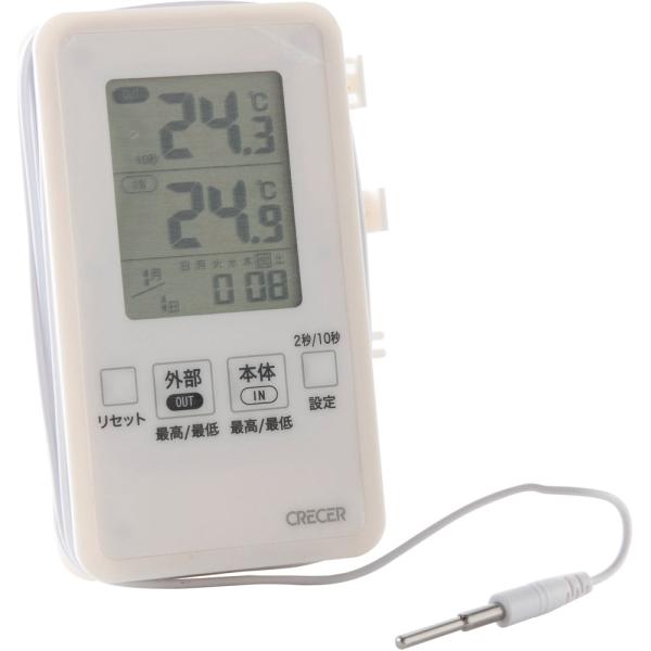 エバニュー Evernew デジタルIN−OUT温度計 体育 授業 体育授業 体つくり 部活 運動  EHB268　センサーで水温も計れる温度計。