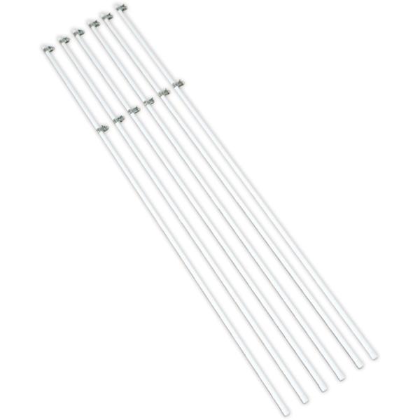 エバニュー Evernew 【メーカー直送品】 旗竿 6本組 体育 授業 体育授業 体つくり 部活 運動  EKA943　スライド可能な取り付けフックが2つ付いているので旗のサイズに関係なく対応できます。