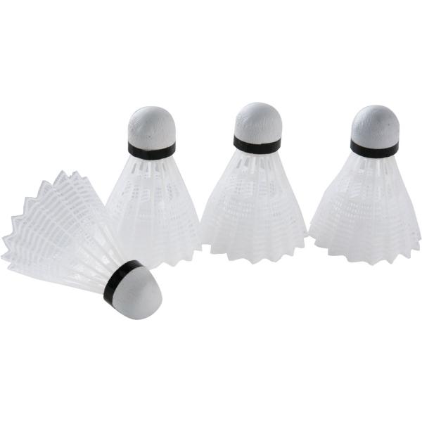 エバニュー EVERNEW バドミントンシャトル 4個入り ナイロン 学校体育 体育 部活 授業 クラブ チーム シャトルセット レクリエーション  EKD432　バドミントン 　エバニューのバドミントンシャトルセットは4個入り。