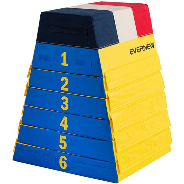 エバニュー Evernew 【メーカー直送品】 フォームとび箱小型6段 学校体育 体育 部活 授業 クラブ チーム 滑り止め付 取っ手付き  EKF337　従来の木製とび箱への恐怖心を払拭できるよう、スポンジ&amp;ウレタンフォームを採用...