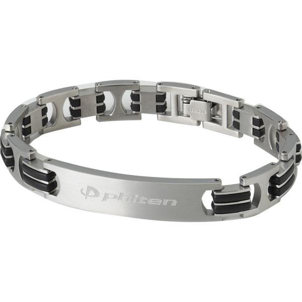 ファイテン Phiten ハードコートチタンブレス メタックス ワイド M 17cm メンズ レディース ブレスレット チタンブレスレット 磁気アクセサリー チタンアクセサリ―  JX924004　ブレスレットの内側に3つのチタンボールを搭...