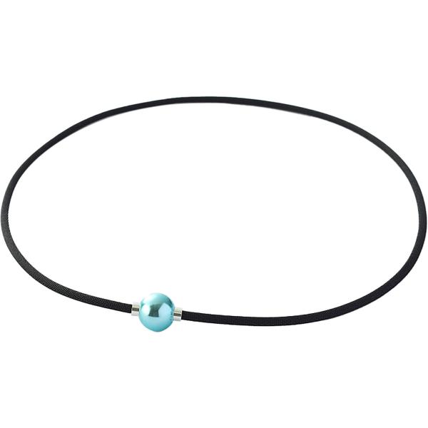 ファイテン Phiten ラクワネックレス エクストリーム RAKUWAネックレス EXTREME ミラーボール ライト ペパーミントグリーン/シルバー 40cm スポーツネックレス  TG922151　卓球の早田ひな選手愛用!トップの球形...