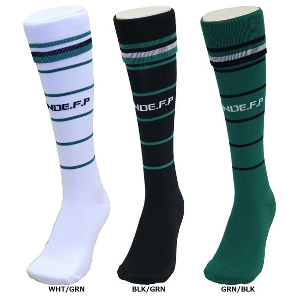 グランデエフピー GRANDE.F.P GRANDE.F.P 細ボーダーフットボールソックス  GFPH20923　フットサル　さりげない細めのボーダーラインの間に、GRANDE.F.Pのロゴが、コンピュータジャガードで編みこまれた、定番ソ...
