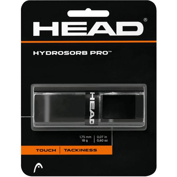 ヘッド HEAD HydroSorb Pro  285303 BK　テニス　吸汗性に優れ、つぎ目のくぼみもハッキリと出て、にぎりやすいツアー系新グリップ。新グラフィン・ツアーラケットに採用。