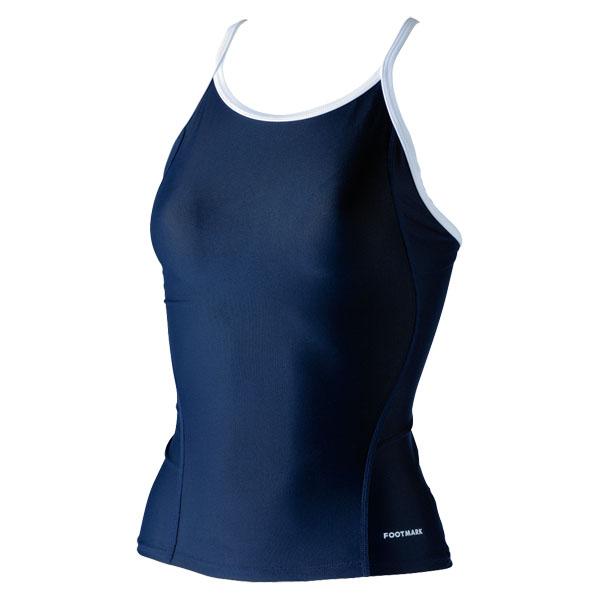 フットマーク FOOTMARK すまいるスイムパイピングセパレーツ上 レディース 女子 スクール水着 水泳 シンプル セパレート 着替え簡単 パッド入り プール 学校 盗撮防止 授業 スイム  101587 08　スイミング　超はっ水加工で...