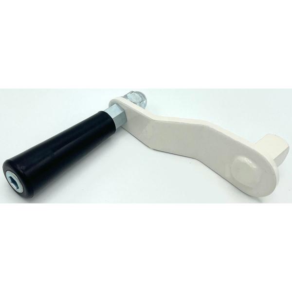 カネヤ KANEYA ネット巻Vハンドル 学校 部活動 器具 備品 ネット巻用 ハンドルのみ K-1168H 持ち手 スチール製 日本製 12mm凸型角用 逆回転防止装置付 手動  K1168H　バレーボール 　鐘屋ネット巻のハンドルにご利...
