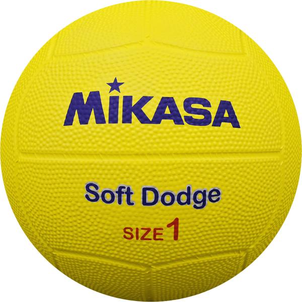 ミカサ MIKASA ソフトドッジボール1号 イエロー ジュニア 子ども 小学低学年用 ドッチボール レクリエーション 学校 体育 発泡ゴム 休み時間 レジャー 公園 ピクニック  DB1DSRY　ソフト性を向上したドッジボール1号球。小学...