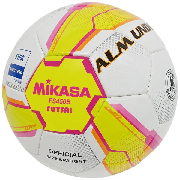 ミカサ MIKASA フットサル ALMUNDO 検定球 4号 イエロー×ピンク フットサルボール ふっとさるぼーる 部活 練習 試合 大会 学生 社会人 運動 筋トレ トレーニング  FS450BYPFQ　フットサル　日本フットサルリーグ...