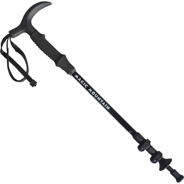 マジックマウンテン MAGIC MOUNTAIN クランプTグリップ 3段式1本  MP113T  MP113T BLK　アウトドア　3段伸縮、補助グリップ付きT型ハンドル。グリップ内部にショック吸収機能付き。長さ調節はポールをすばやくゆる...