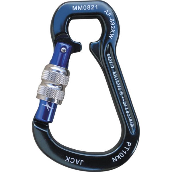 ロックテリクス roc'teryx ロックテリクス roc'teryx ジャックスクリューEVO  RTAF882KWE DG　アウトドア　安全環スクリューゲート。ハーネスのビレーリングへ通す[関門]が狭くなり扱いやすくなった。