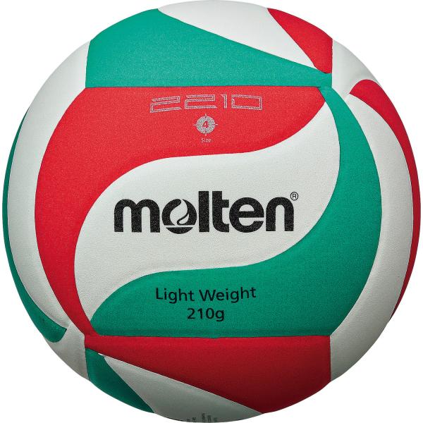 モルテン molten バレーボール 2210 軽量 4 号 210 V4M2210L21　バレーボール 　EVA 素材でよく跳ねてやわらかい。