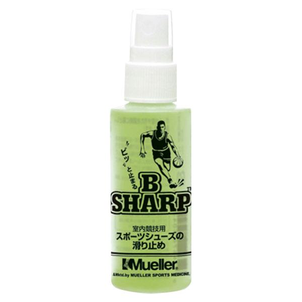 ミューラー MUELLER Bシャープ スプレー  50227　牽引摩擦力の向上。Bシャープを染み込ませた専用のタオルを使用して、室内競技のシューズのごみやほこりを除去します。