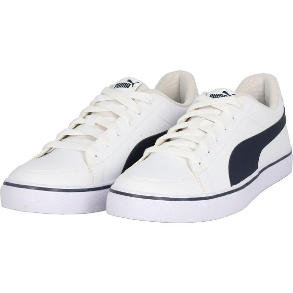 プーマ PUMA V コート バルク Puma White-Parisian Night ユニセックス 靴 シューズ スニーカー クッション 通勤 通学  38990705　ブランドを象徴するディテールをアクセントに効かせたスポーティかつミ...