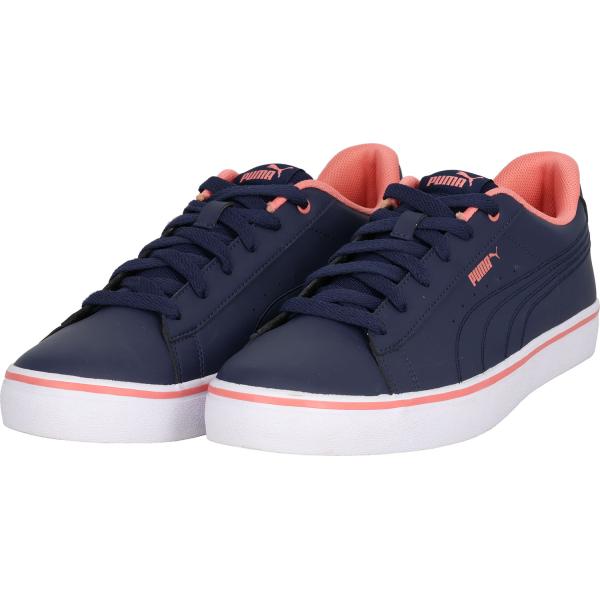 プーマ PUMA V コート バルク EB ピーコート×カーネーション ピンク メンズ レディース スニーカー 靴 シューズ 運動靴 ローカット 紐靴 スポーティ 通勤 通学  38990803　ワントーンでまとめたミニマルなルックスのプー...