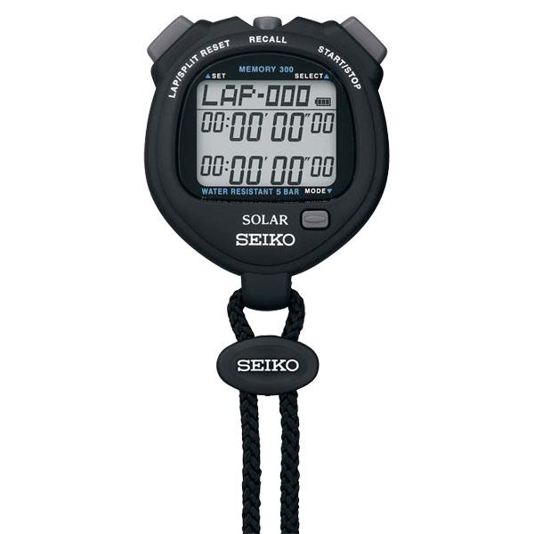 セイコー SEIKO SOLER STANDARD ブラック S061 体育 競技一般用 ストップウオッチ ソーラー充電 タイマー 計測 ラップタイム スプリット 二段表示 サウンドオフ  SVAJ001　電地交換の必要がないソーラー充電ス...