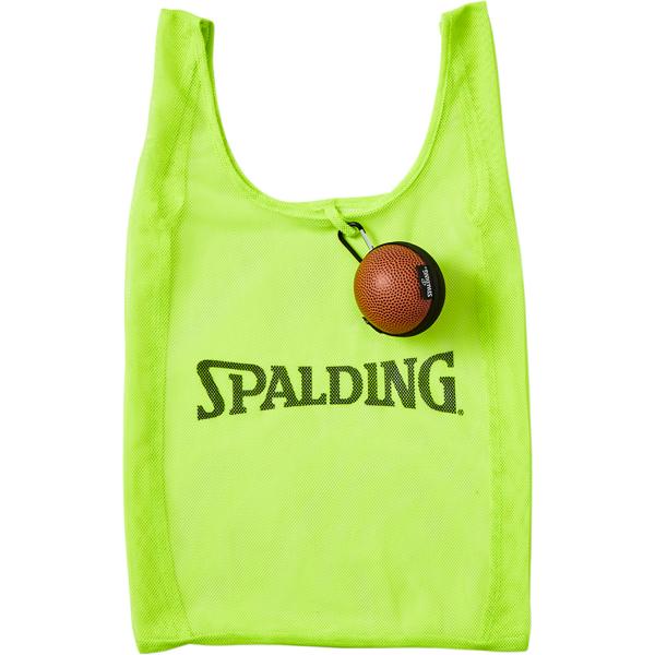 スポルディング SPALDING ボールキャリアー ライムグリーン メッシュバッグ カラビナ付き収納ポーチ バスケットボール 7号サイズ 7号球 エコバッグ ボールバッグ バスケ 持ち運び 部活  42006LG　バスケット　バスケットボー...