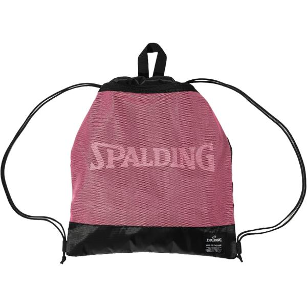 スポルディング SPALDING デイリー ナップサック ブラック×マゼンタ  42018MG　バスケット　アイコニックな正面のファスナー付きメッシュポケットがポイントのナップサック。暗い場所でも視認性を高めるリフレクタープリントロゴがポイ...