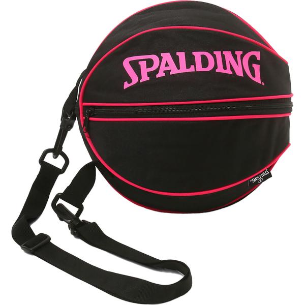 SPALDING スポルディング ボールバッグ ピンク 49001PK　バスケット　7号球を2球収納可能なボールバッグ。バックル付で他のバッグに接続可能。