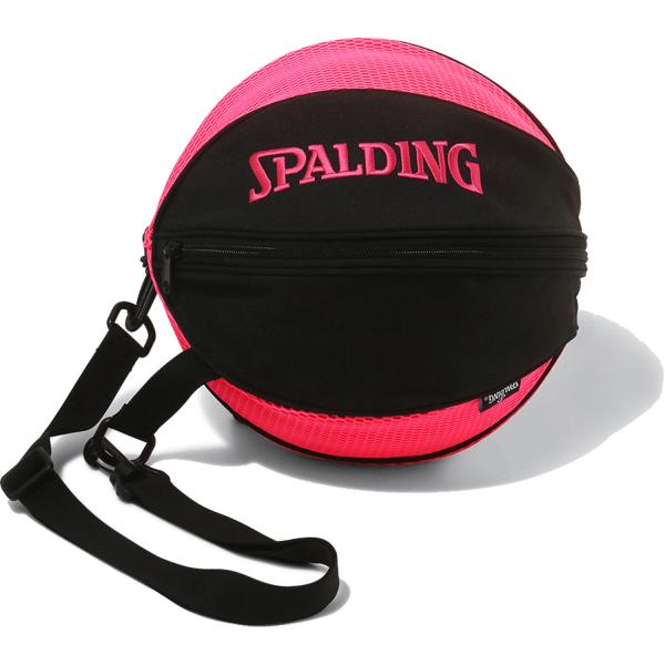 スポルディング SPALDING ボールバッグ ブリーズ ブラック×マゼンタ 49-007MG バスケットボール ボールケース 7号球 1球入れ 持ち運び バスケ 通学 バスケットバッグ  49007MG　バスケット　パーツの一部を通気性の...