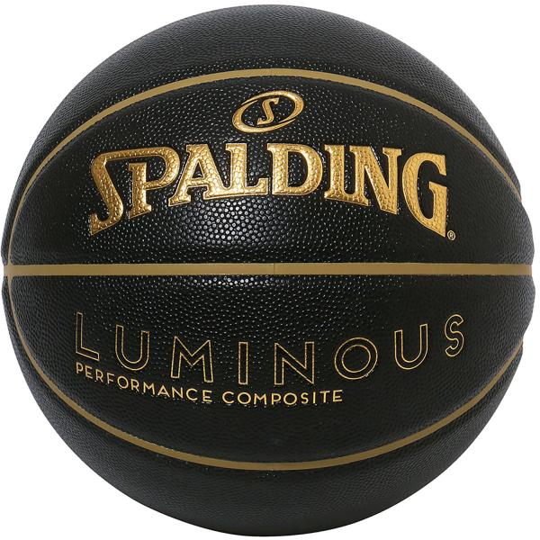 スポルディング SPALDING ルミナス ブラック×ゴールド  77982J　バスケット　ネオンカラーのロゴとチャネルが目を引く LUMINOUS シリーズ。クッション性に優れた厚みのあるカバー素材を使用することで、十分なバウンドと高級感...