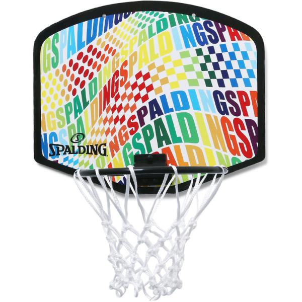 スポルディング SPALDING マイクロミニ オプティカルレインボー ミニバスケットゴール インテリア 部屋 壁 ドア 取付式 79-019J キッズ 家庭用 バスケットボール シュート  79019J　バスケット　ドアの上にかけて使用す...