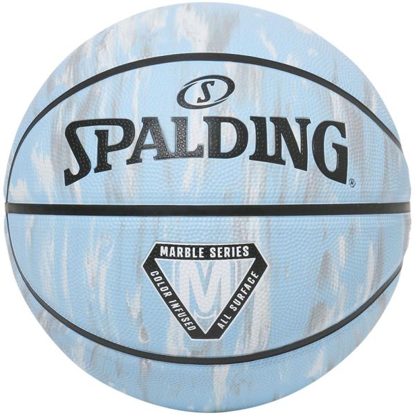スポルディング SPALDING マーブル カロライナ ブルー ラバー SZ6 バスケットボール ボール 6号球 中学生以上 屋外向き 耐久性 バスケ 練習 部活 バスケ部 シュート 球技  84935J　バスケット　ユニークなデザインパタ...