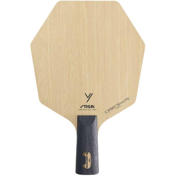スティガ STIGA ラケット サイバーシェイプウッド PEN JTTA 日本卓球協会 公認 オフェンシブ 7枚合板 木材 初心者 上級者 部活動 クラブ サークル 試合 大会 練習  1602080165　卓球　サイバーシェイプウッドは[...
