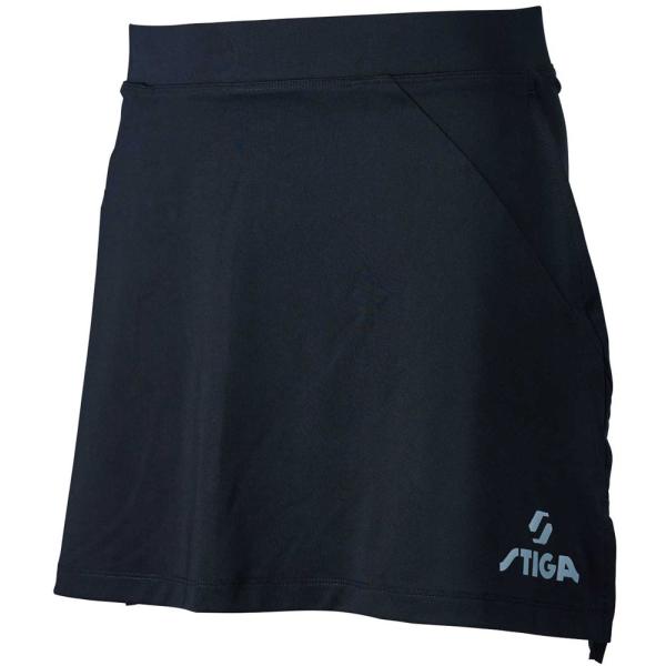 スティガ STIGA 卓球 STIGAスカート プロ ブラック L  1809030106　卓球　シンプルなデザインで様々なシャツに合わせやすいゲームスカート。スリットあり、ポケットあり、アンダースコート付き。※ヨーロッパサイズです。