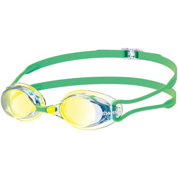 スワンズ SWANS スイムグラス ミラーレンズ ノンクッション 競泳用 レーシング SR-7M ゴーグル  SR7M CY　スイミング　ノンクッションレーシングスイムゴーグルミラーレンズ。レンズに施された波状形状により流水抵抗が軽減