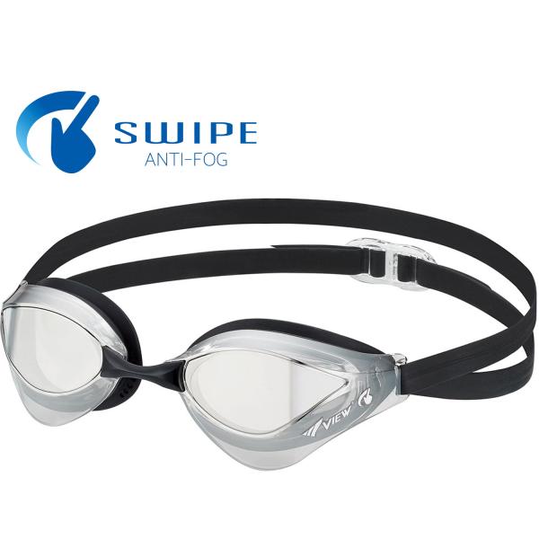 ビュー VIEW ブレードオルカ BladeORCA メンズ レディース SWIPE レーシング クリアフレーム スイミングゴーグル ミラーモデル くもり止め UVカット  V230SAMC CDDSL　スイミング　目の周りの凸凹を抑えた独...