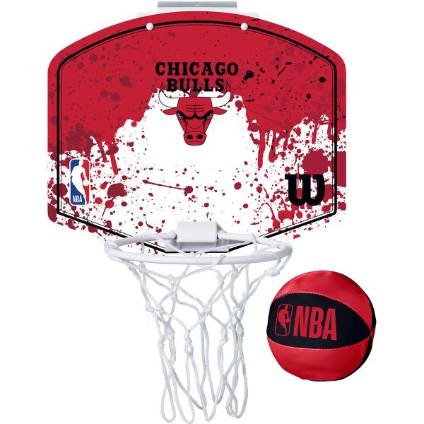 ウイルソン Wilson NBA TEAM ミニフープ シカゴ・ブルズ ケイジャー 室内 練習 プラスチック製 スポンジボール ドア インテリア プレゼント オフィシャル 組み立て簡単  WTBA1302CH　バスケット　チーム ミニフープ...