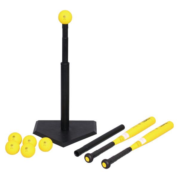 ゼットガッコウタイイク ゼット学校体育 11インチティーボールセット 野球 ソフトボール 練習 トレーニング 筋トレ 屋内 体育館 屋外 体力作り 運動 自主練習 部活 クラブ活動 基礎練習  ZF8231　小学校中高学年向けセットです。