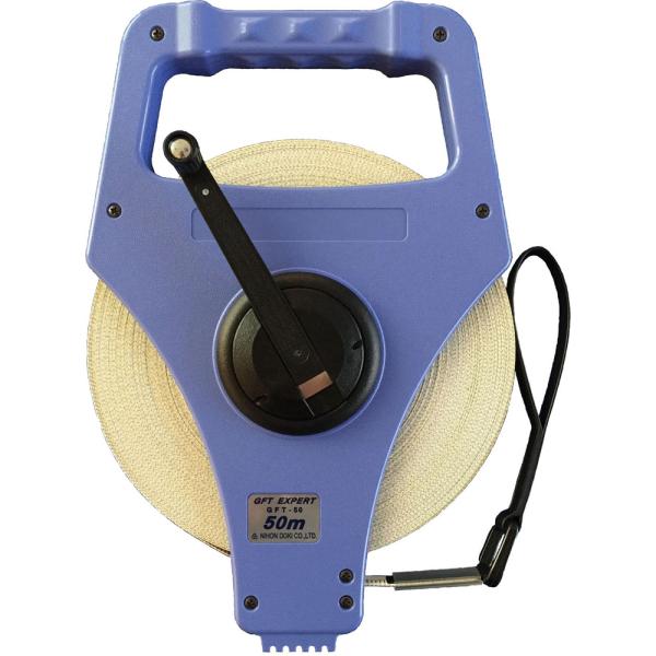 ゼット学校体育 GFTエキスパート 50m 巻き尺 巻尺 メジャー 計測 グラウンド 運動場 体育用品 学校用品 スポーツ大会 運動会 細身グリップ 3倍速巻き取り  ZGFT50　握りやすい細身グリップ。3倍速巻取。両面目盛(黄色・白)。...