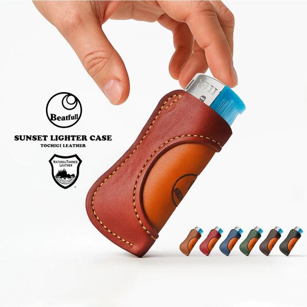 厳選した栃木レザーのみを使用した100円ライターケース。素材は栃木レザー社製ヴォーノオイルレザーを使用しました。ヴォーノオイルはフルベジタブルタンニンで鞣されています。タンニンなめしの特徴は、硬くしっかりとしており、使い込むほどに柔らかく味...